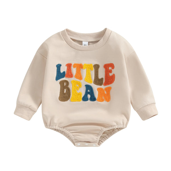 LITTLE BEAN Long-Sleeve Onesie - Hazel & Bo