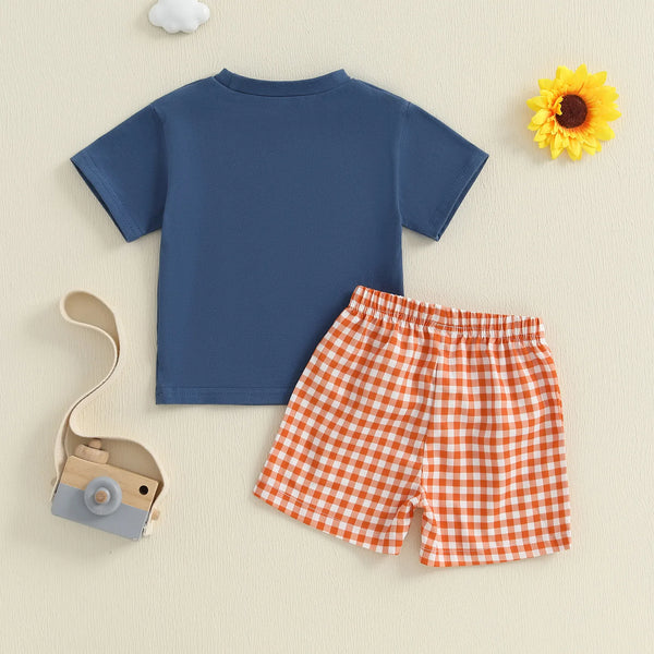 HELICOPTER Checkered Outfit - Hazel & Bo