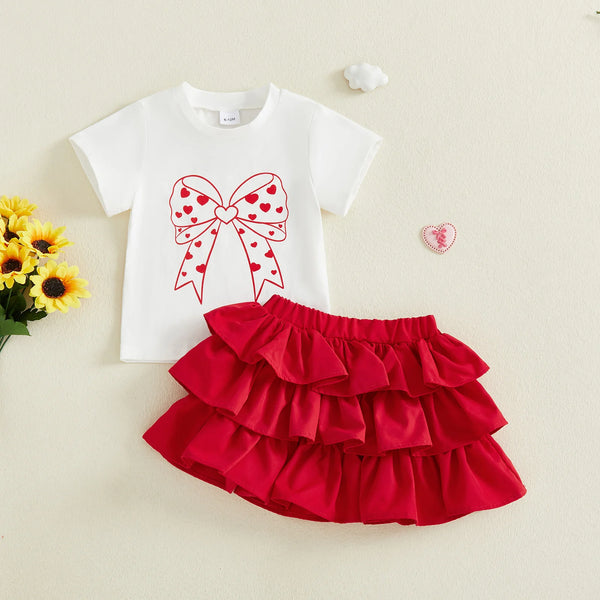 BOWTIE Layered Skirt Outfit - Hazel & Bo