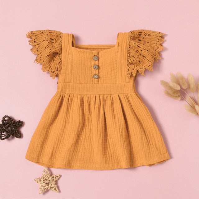 ZOE Crochet Angel Wing Dress - Hazel & Bo ZOE Crochet Angel Wing Dress - Hazel & Bo
